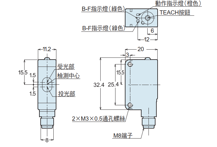 小型雷射感測器 CX-F100 - Panasonic